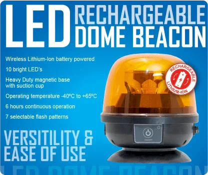 Rechargeable LED Dome Beacon | Dandenong Workwear